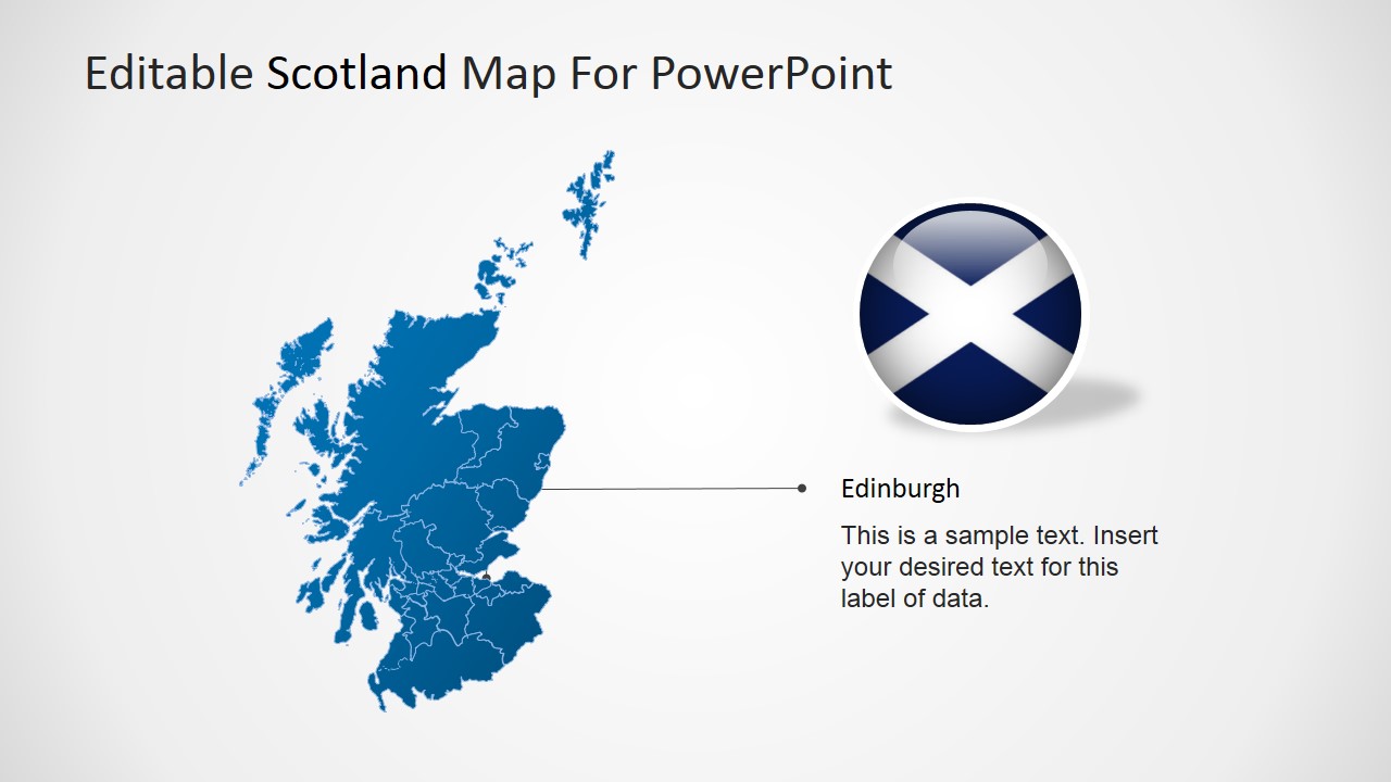 Editable Scotland PowerPoint Map - SlideModel