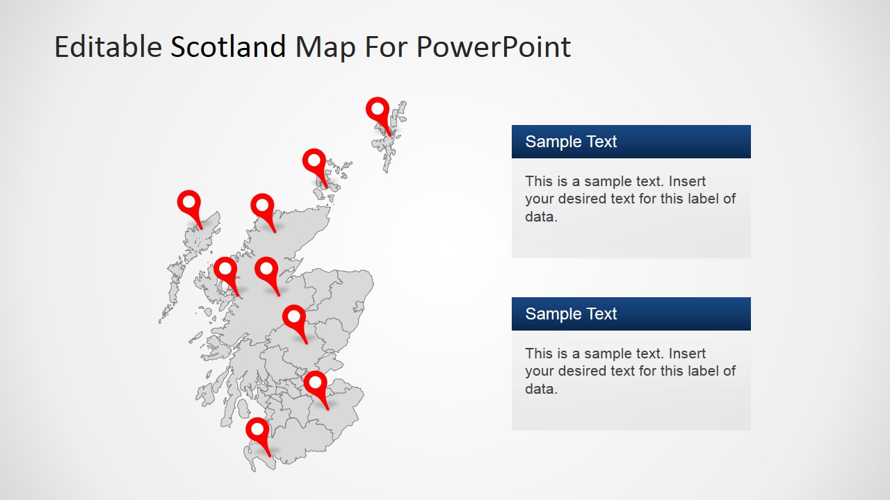 Editable Scotland PowerPoint Map - SlideModel