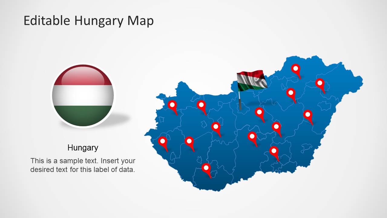 Editable Hungary Map Template for PowerPoint - SlideModel