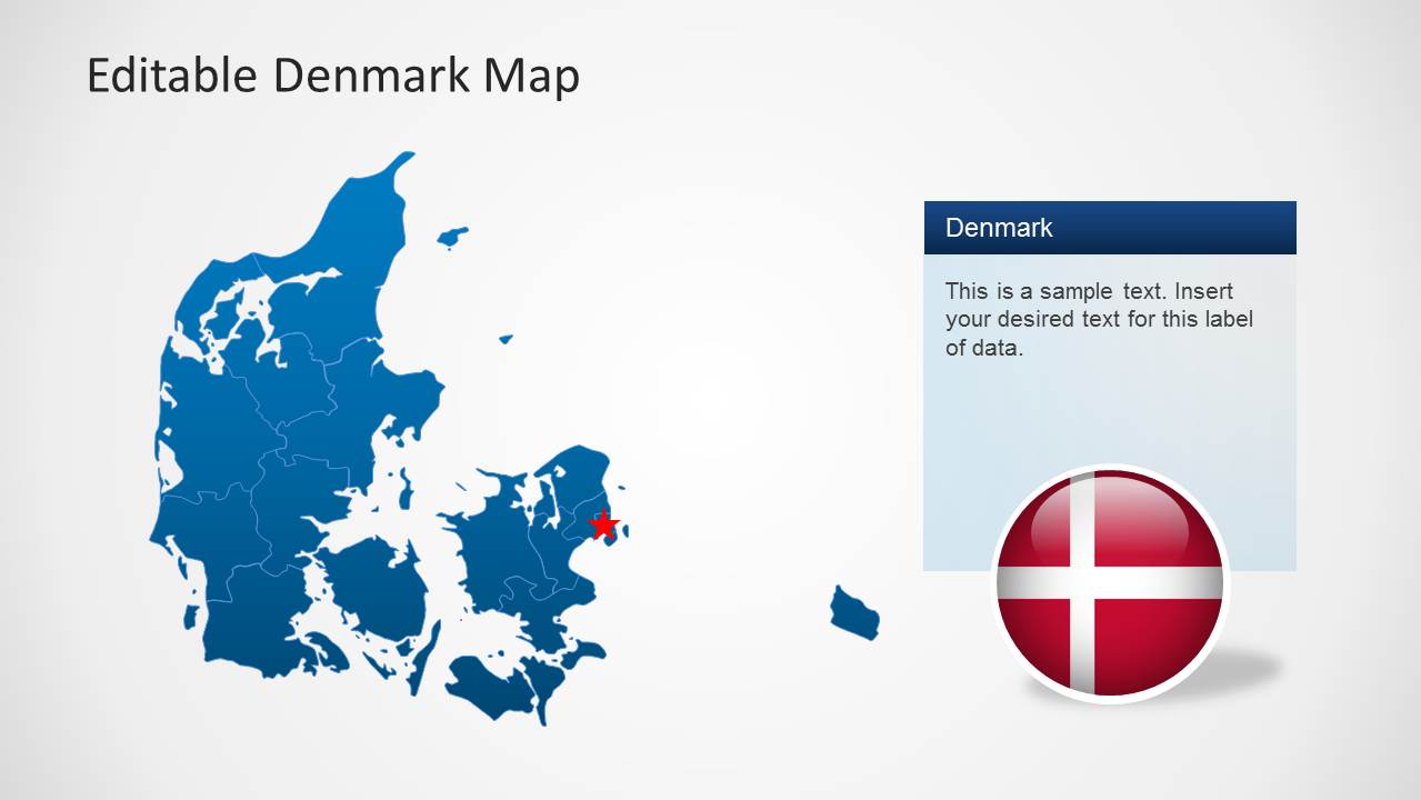 Editable Denmark Map Template for PowerPoint - SlideModel