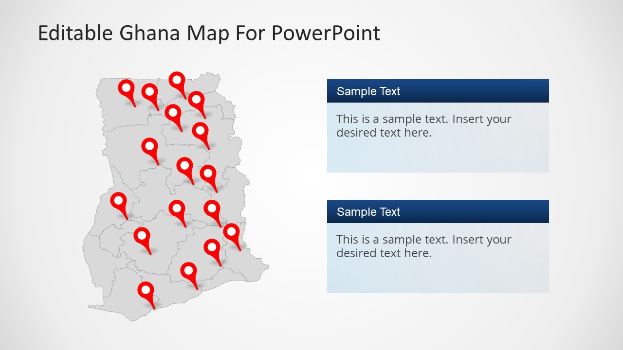Ghana Map Editable PowerPoint Template - SlideModel
