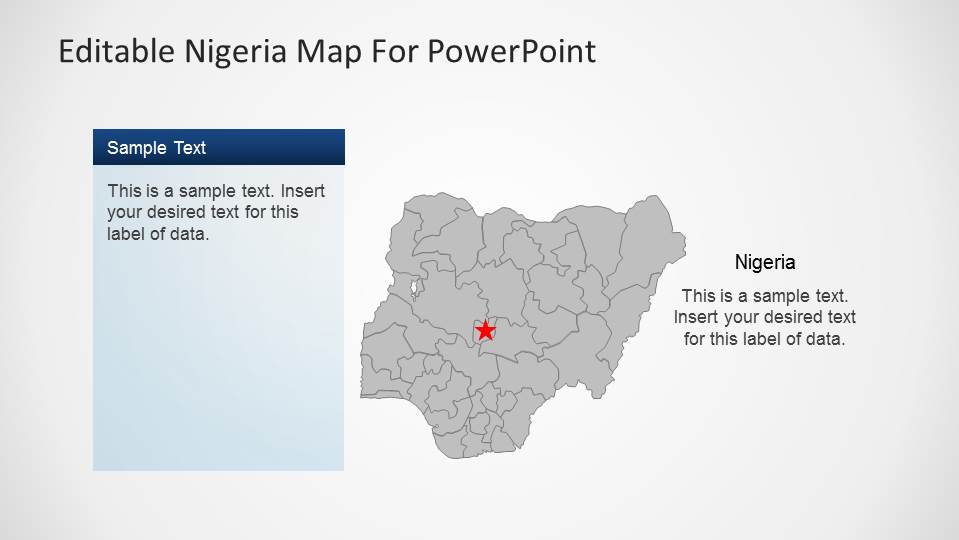 Editable Nigeria PowerPoint Map - SlideModel