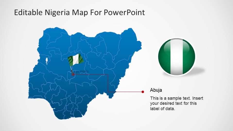Editable Nigeria PowerPoint Map - SlideModel