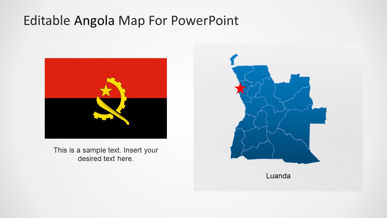 Angola Flag Template Slide - SlideModel