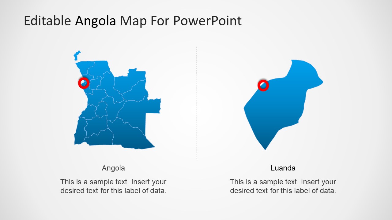 Editable Angola PowerPoint Map - SlideModel