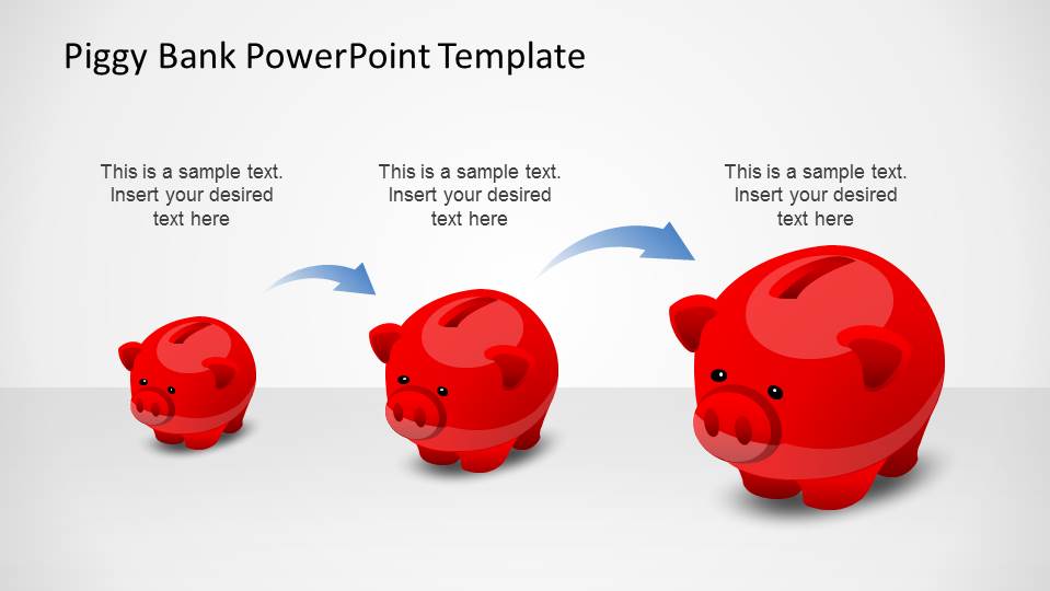 Creative Piggy Bank PowerPoint Shapes - SlideModel