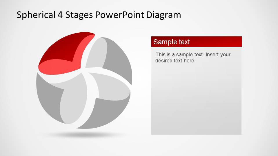 Spherical 4 Stages PowerPoint Diagram - SlideModel