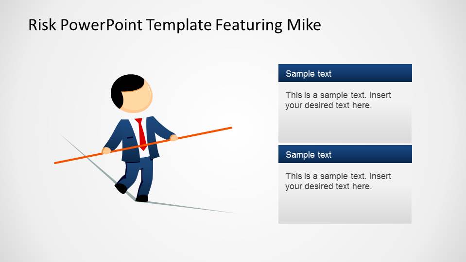 Risk PowerPoint Template Featuring Mike - SlideModel