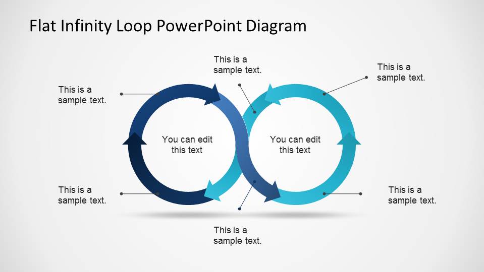 Flat Infinity Loop PowerPoint Diagram SlideModel