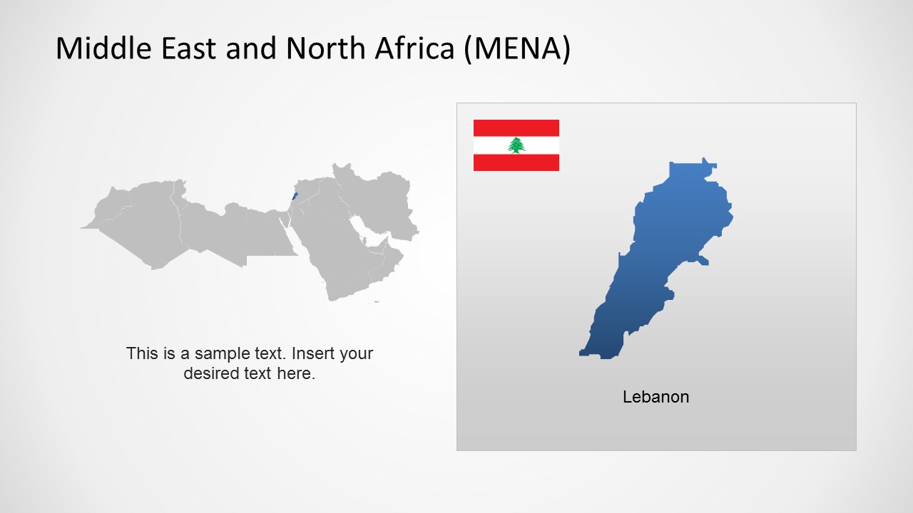 Middle East & North Africa Map Template for PowerPoint - SlideModel
