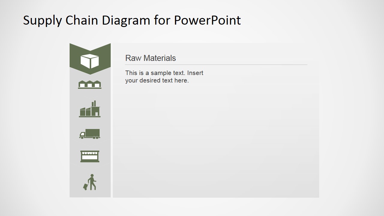 Supply Chain PowerPoint Diagram Flat Design - SlideModel