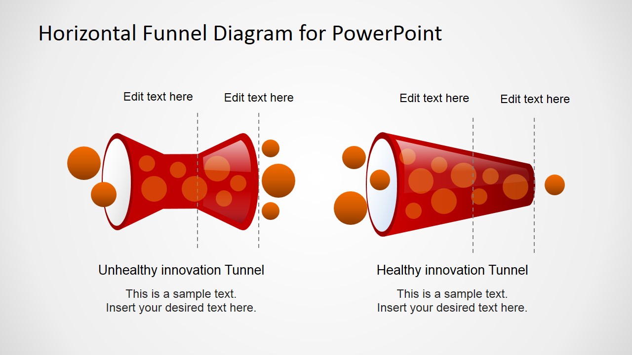 Horizontal Funnel Diagram for PowerPoint - SlideModel