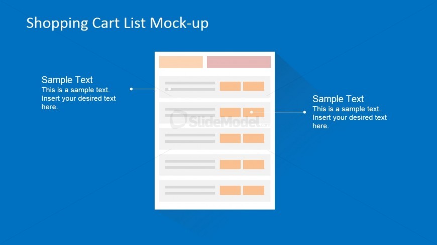 Shopping Cart List Page Mock-Up Web Page Layout - SlideModel