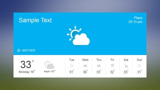 Weather Widget PowerPoint Dashboard - SlideModel