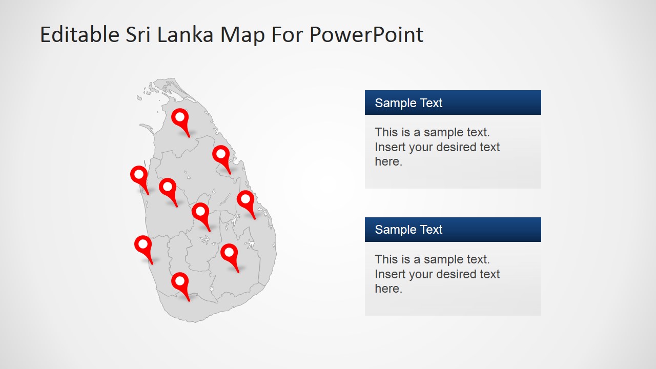 Editable Sri Lanka PowerPoint Map - SlideModel