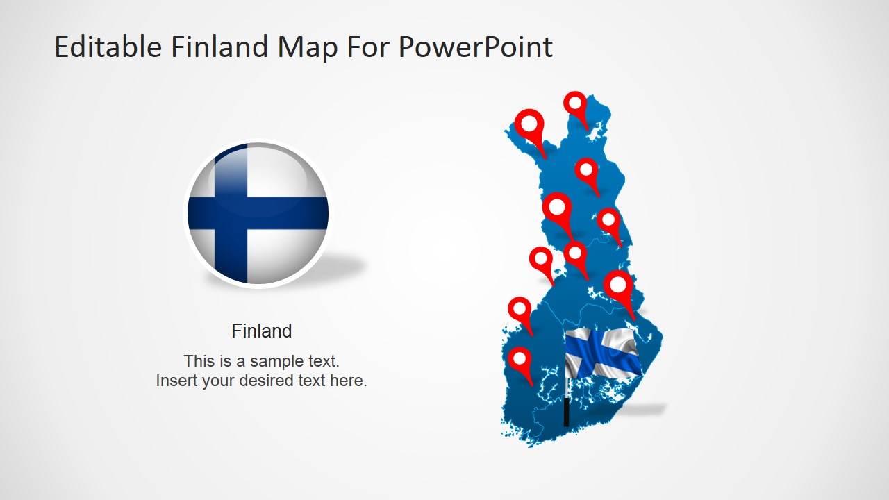 Editable Finland Map Template for PowerPoint - SlideModel