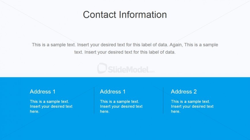 Flat Business Contact Slide Design - SlideModel