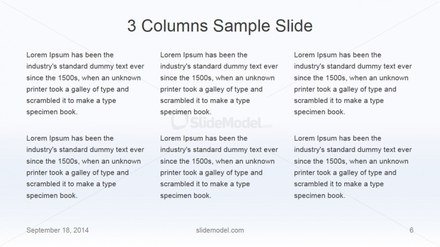 Flat Business 3 Columns Slide Design - SlideModel