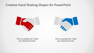 Creative Hand Shaking Shapes for PowerPoint - SlideModel