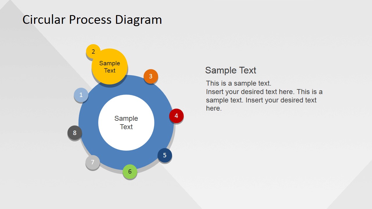 8 Steps Flat Circular Process Diagram - SlideModel