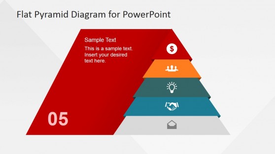 Flat Pyramid Diagram Powerpoint Template Ciloart