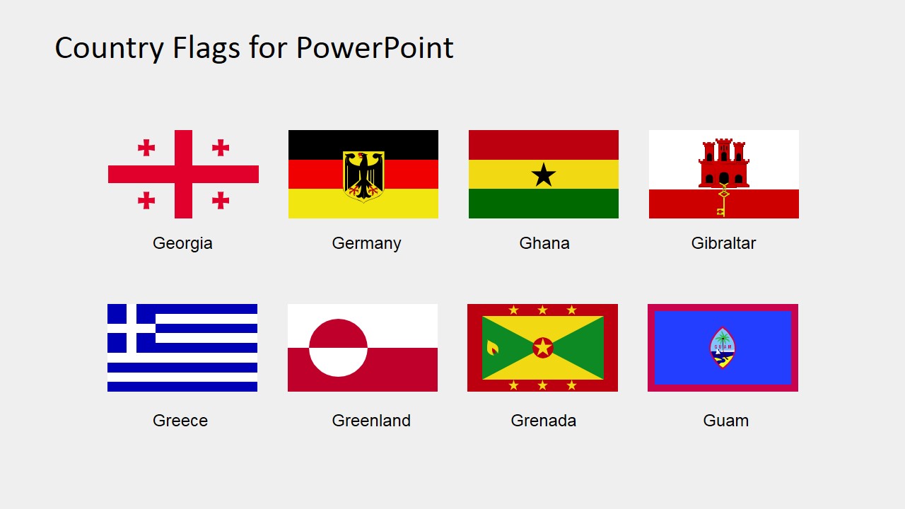 Country Flags Clipart for PowerPoint (D to G) - SlideModel