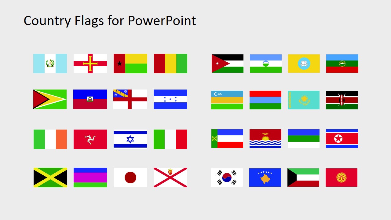 Country Flags Clipart for PowerPoint (G to K) - SlideModel