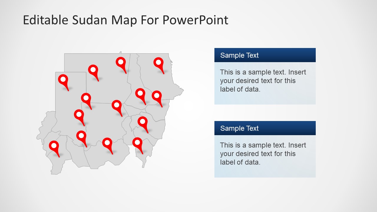 Editable Sudan Map PowerPoint - SlideModel