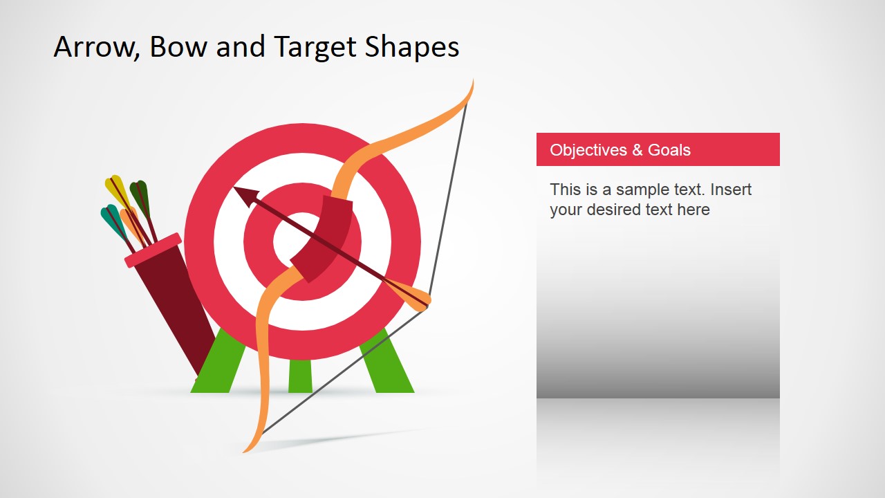 Arrow, Bow and Target Shapes for PowerPoint - SlideModel