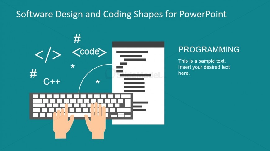 Website Layout IDE Coding PowerPoint Shapes - SlideModel