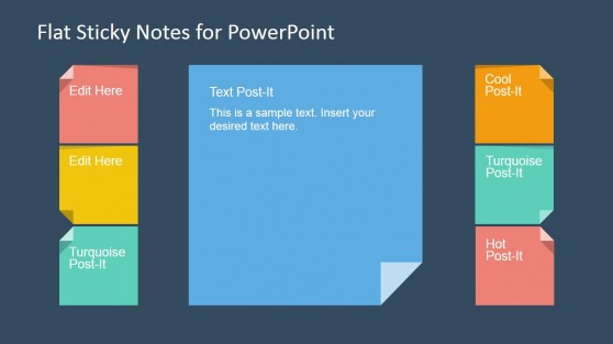Flat Sticky Note Shapes for PowerPoint - SlideModel