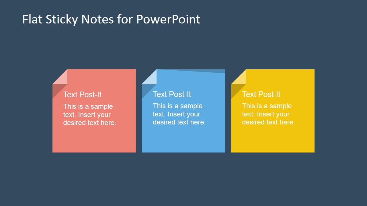 Flat Sticky Note Shapes for PowerPoint - SlideModel