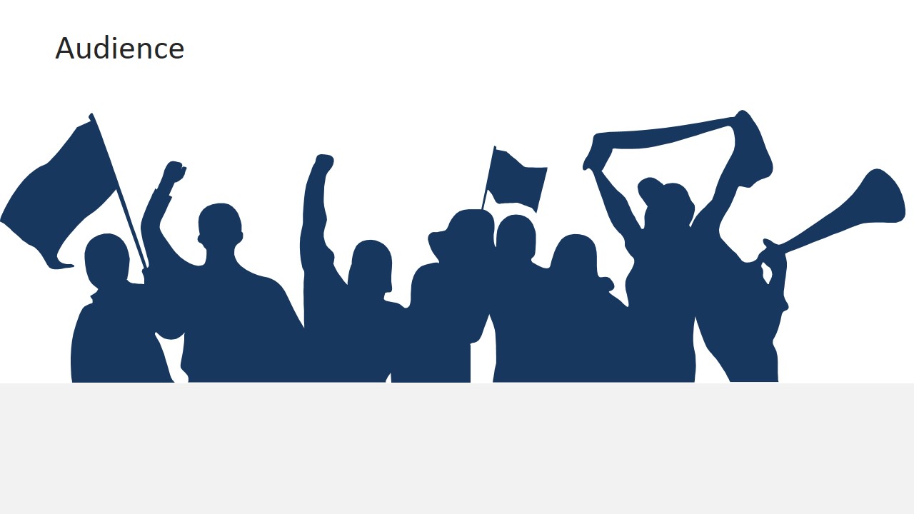 PowerPoint Silhouette of Cheering Crowd Scene - SlideModel