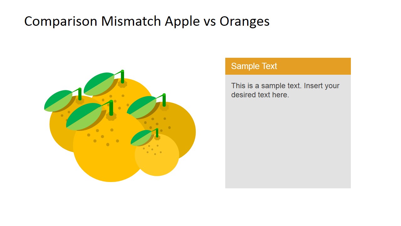 Compare Apples and Oranges Clipart - SlideModel