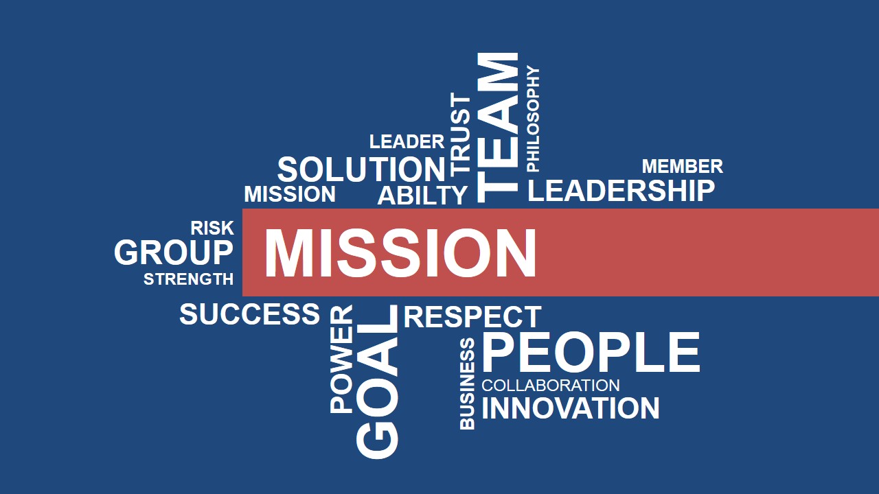 Our Mission Flat Slide Design for PowerPoint - SlideModel