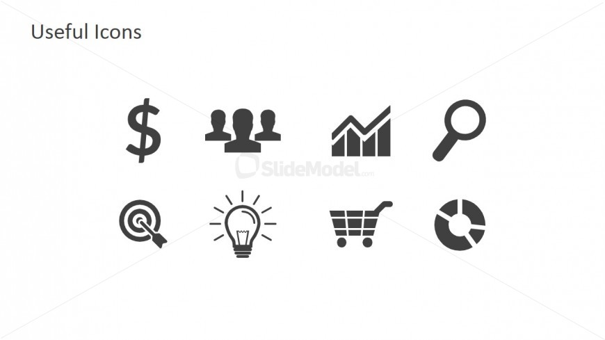 Generic Icons in Black and White Infographic - SlideModel