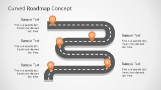 Curved Road Map Concept for PowerPoint - SlideModel