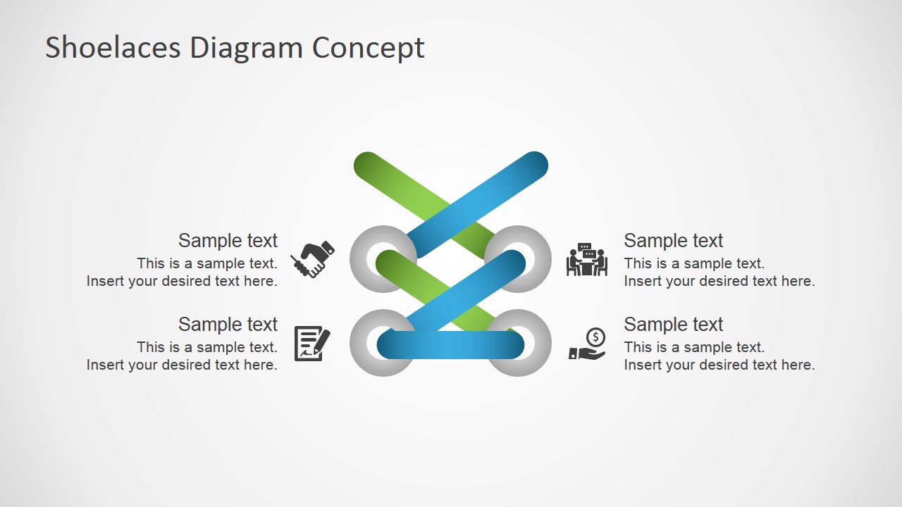 Shoelaces Diagram Concept for PowerPoint - SlideModel