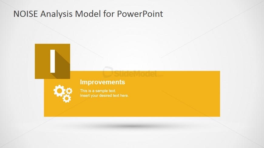 Improvements Description Slide for NOISE PowerPoint Template - SlideModel Improvements Description Slide for NOISE PowerPoint Template - SlideModel