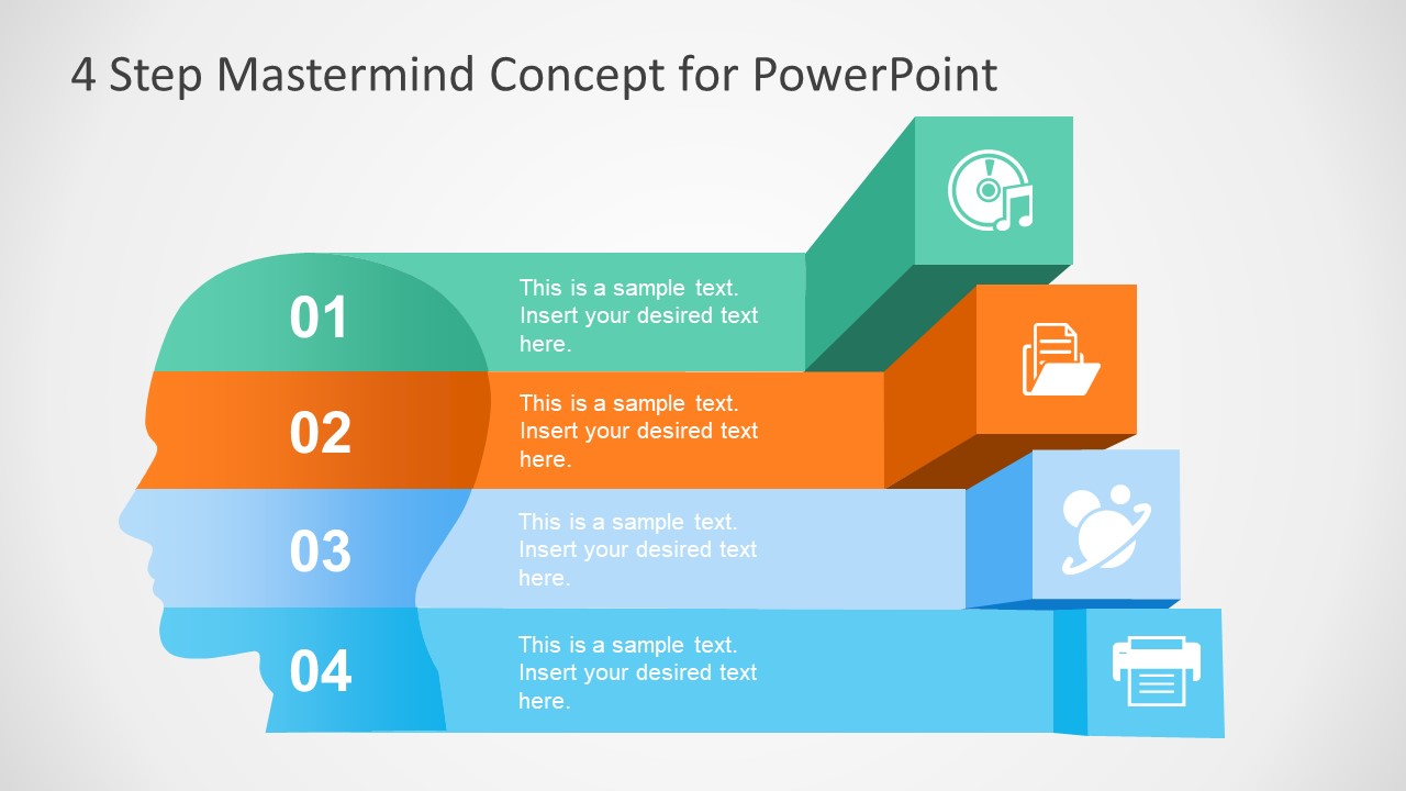 4 Step Mastermind Concept for PowerPoint - SlideModel