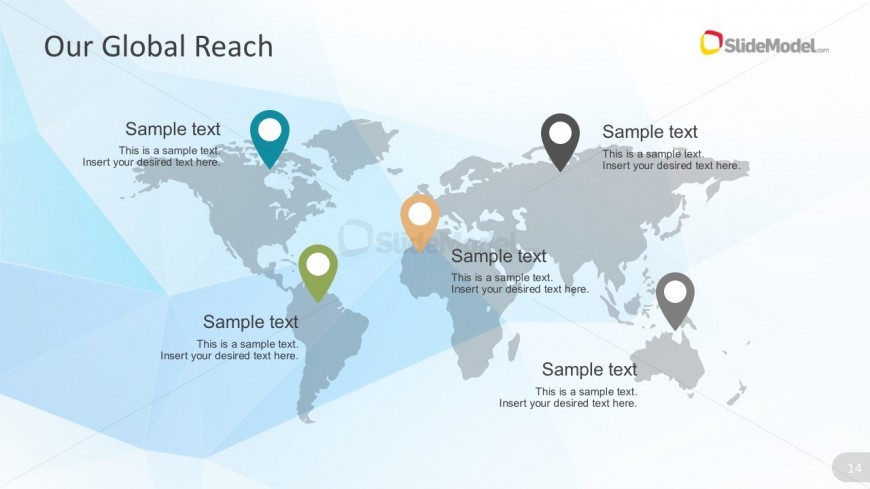 Business Centers Global Map PowerPoint Vectors - SlideModel