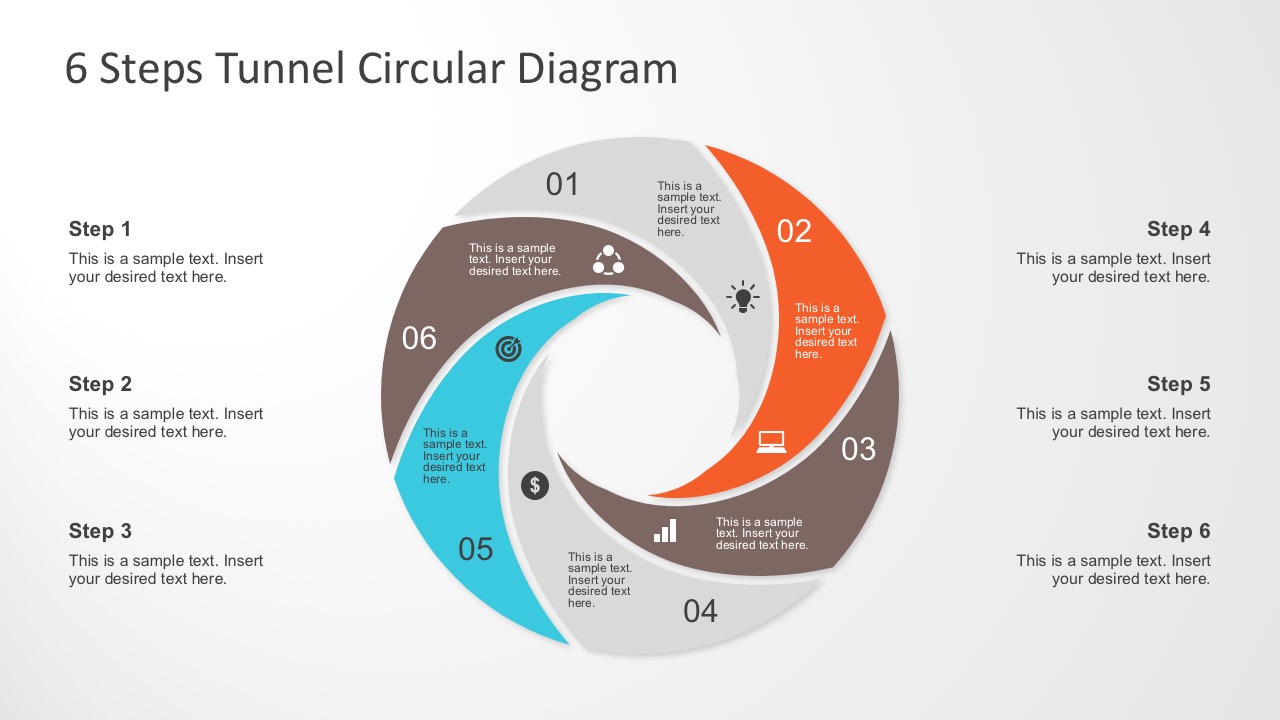 6 Steps Tunnel Circular Diagram