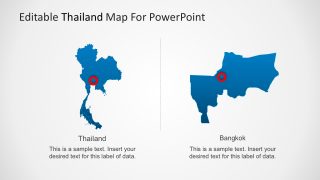 Editable Map of Thailand PowerPoint - SlideModel