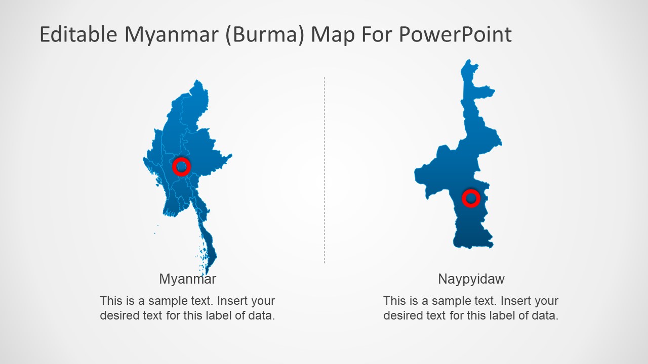 Editable Myanmar PowerPoint Map - SlideModel