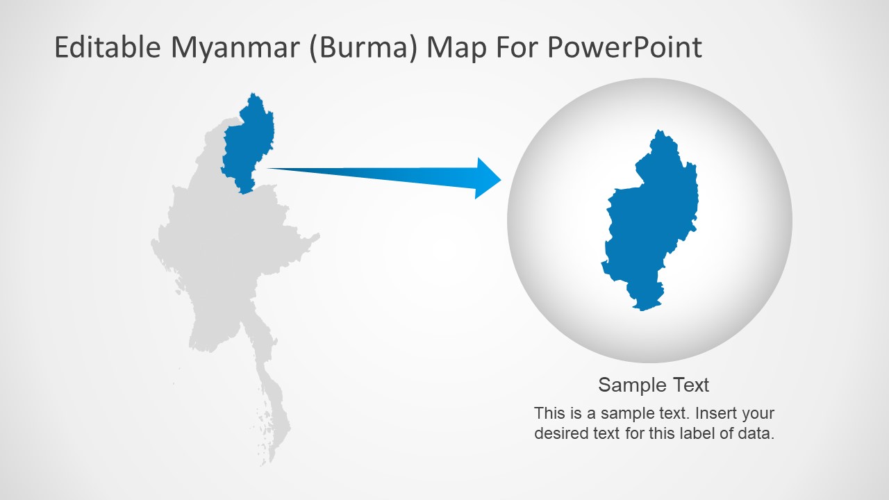 Editable Myanmar PowerPoint Map - SlideModel