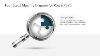 Four Steps Magnify Diagram for PowerPoint - SlideModel