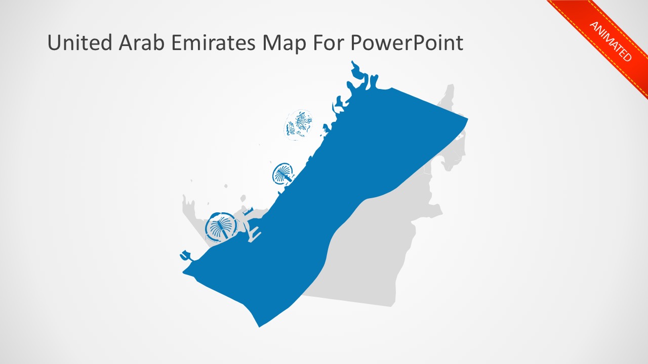 Animated United Arab Emirates PowerPoint Map - SlideModel