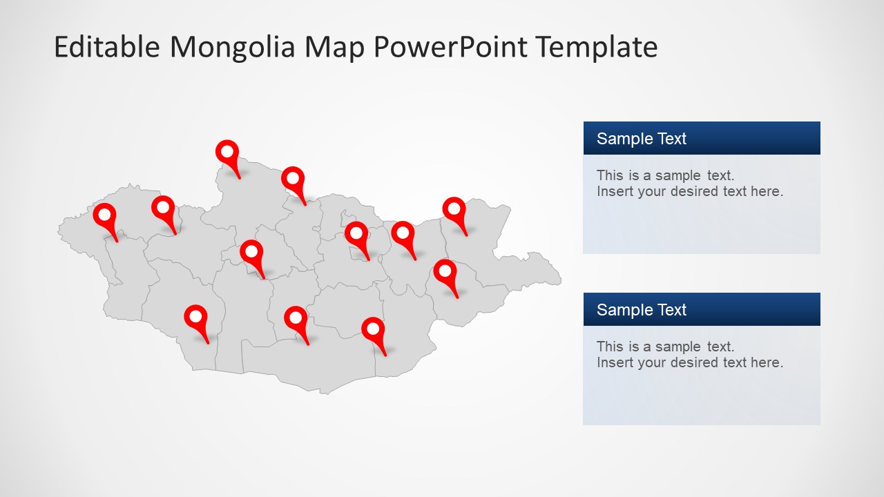 Mongolia Map PowerPoint Template - SlideModel