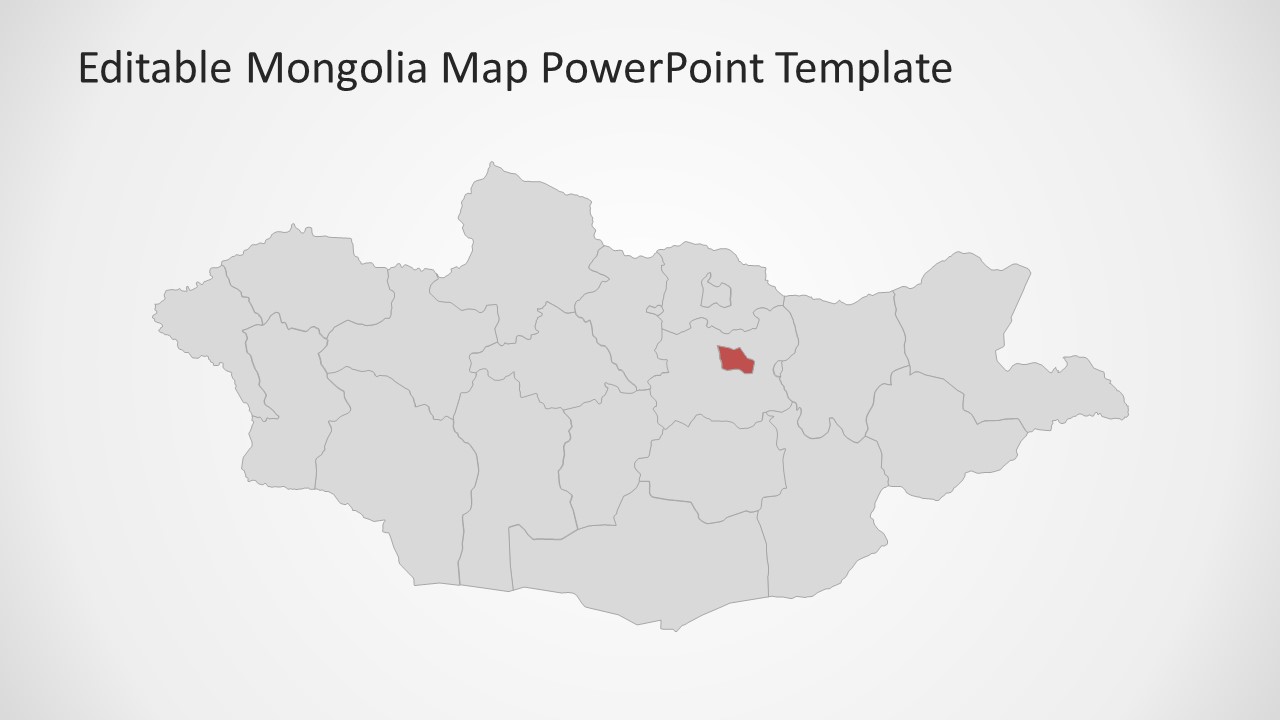 Mongolia Map PowerPoint Template - SlideModel