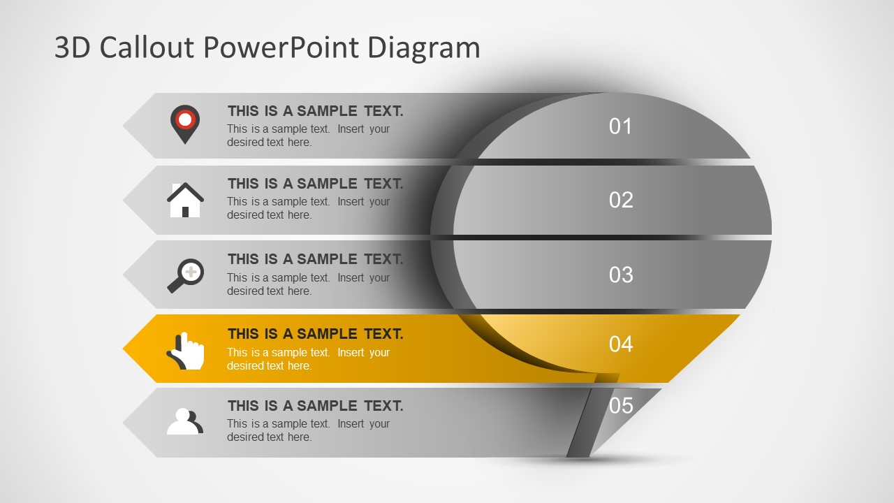 3D Callout PowerPoint Diagram - SlideModel